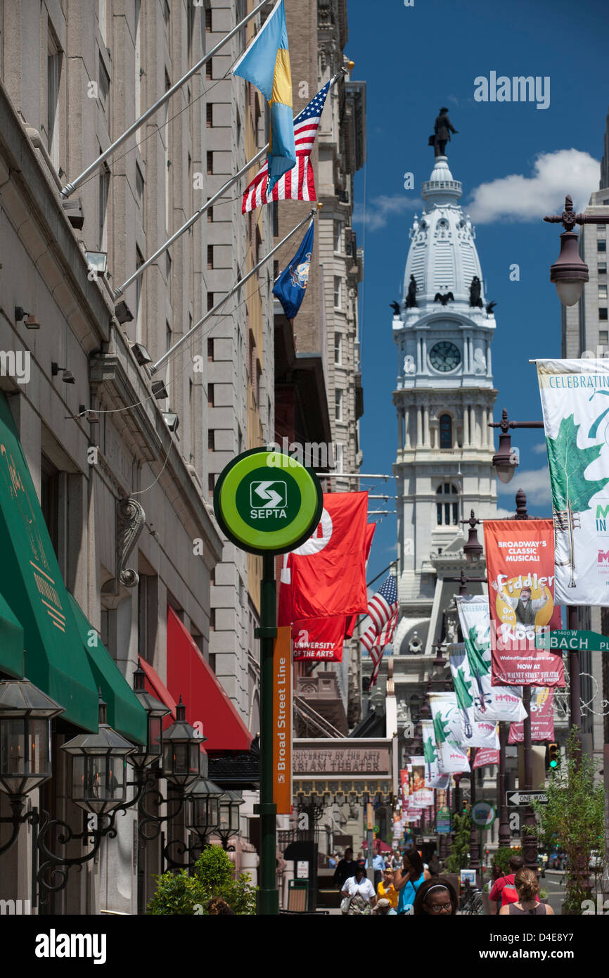BROAD STREET CITY HALL DOWNTOWN PHILADELPHIA PENNSYLVANIA USA Stock ...