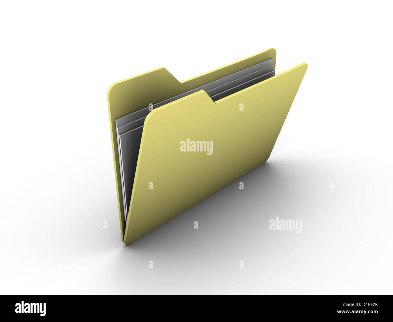 icon of opened folder one white background Stock Photo - Alamy