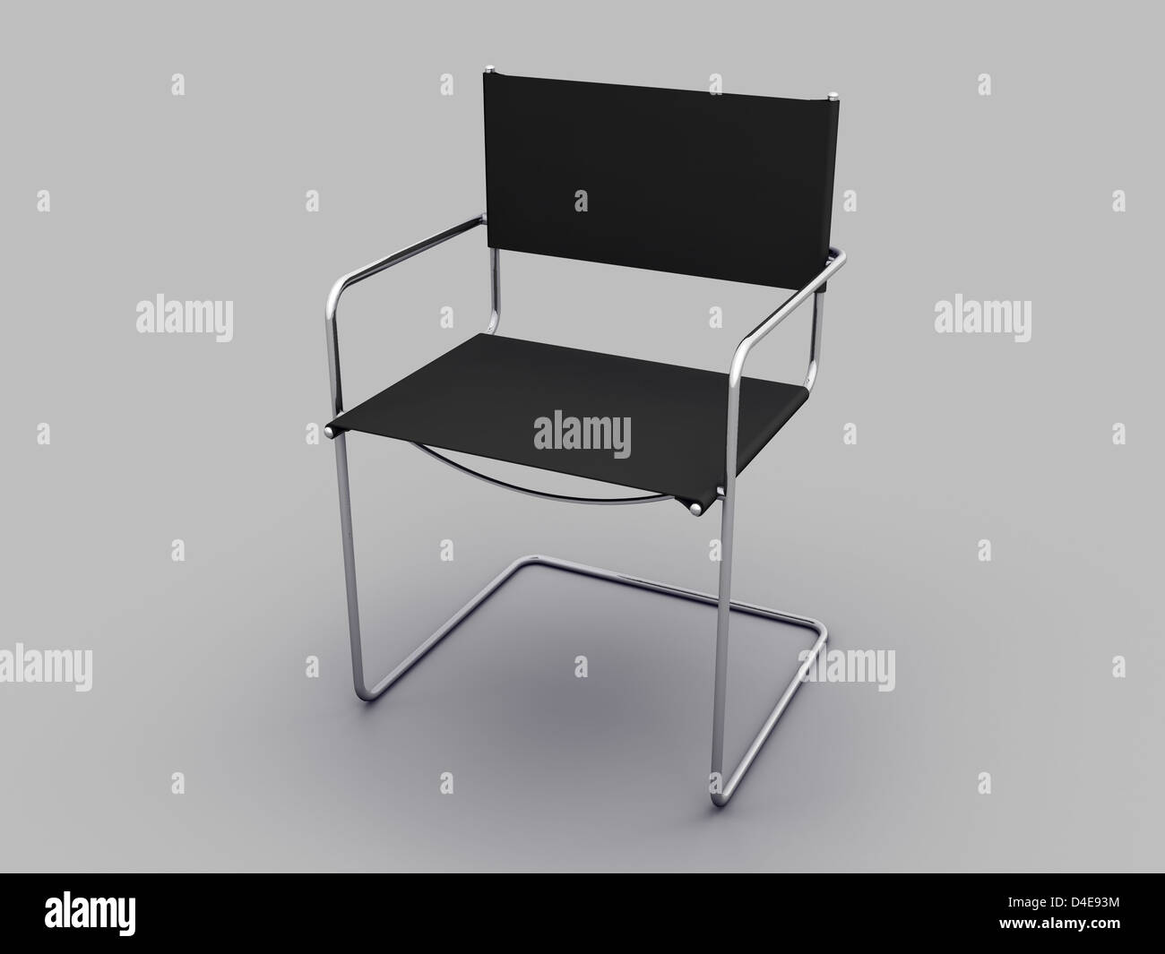 a black and contemporary chair on gray background Stock Photo - Alamy
