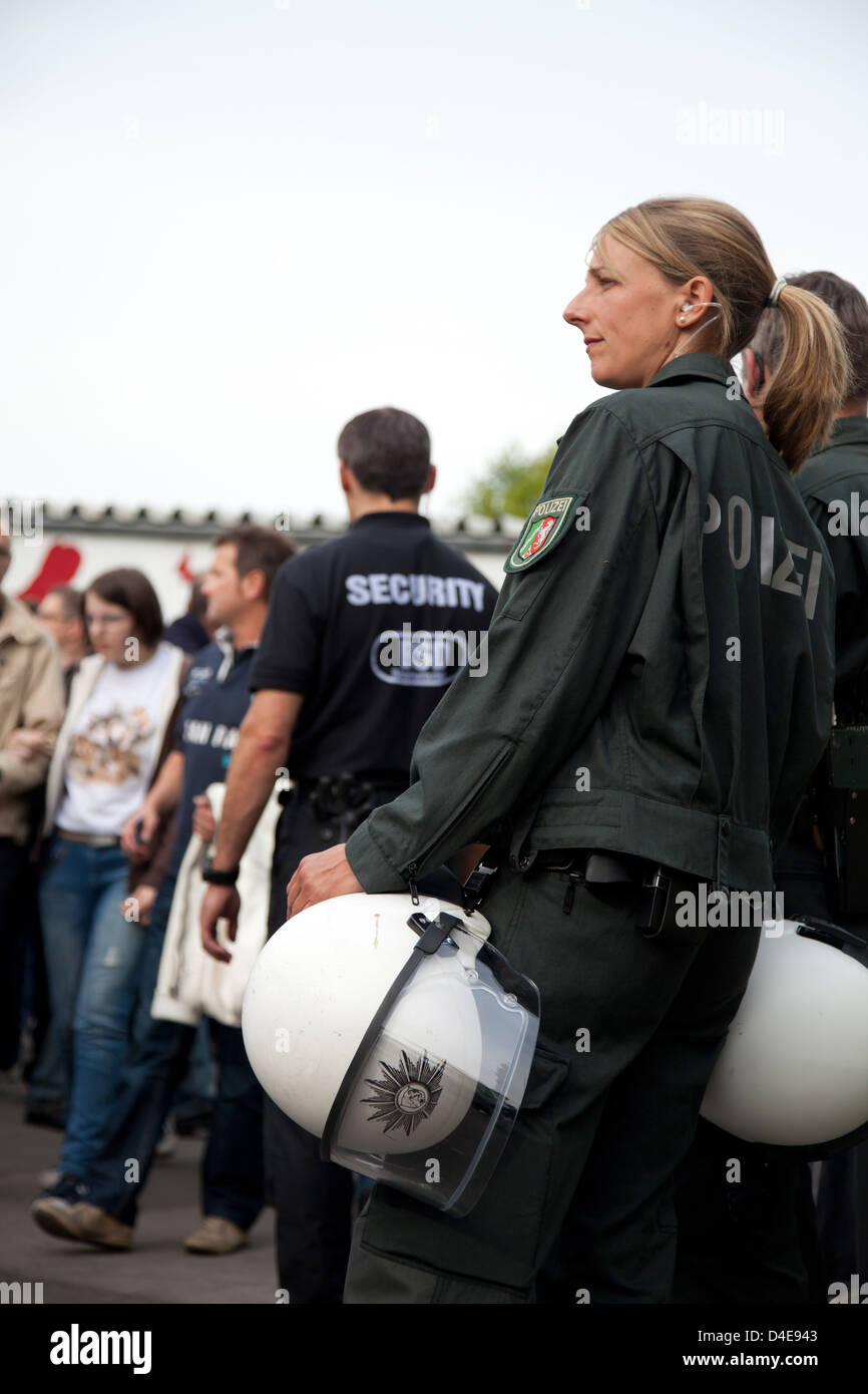 Muenster, Germany, police intervention in football stadium Stock Photo ...