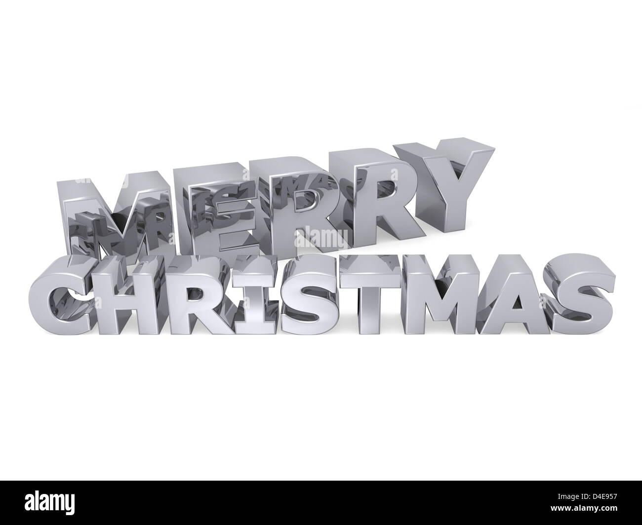 merry Christmas word with metal letters Stock Photo - Alamy