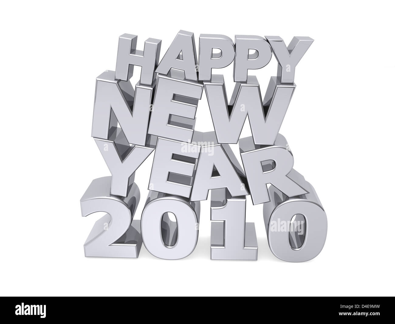 happy new year 2010 in metal shiny letters Stock Photo - Alamy
