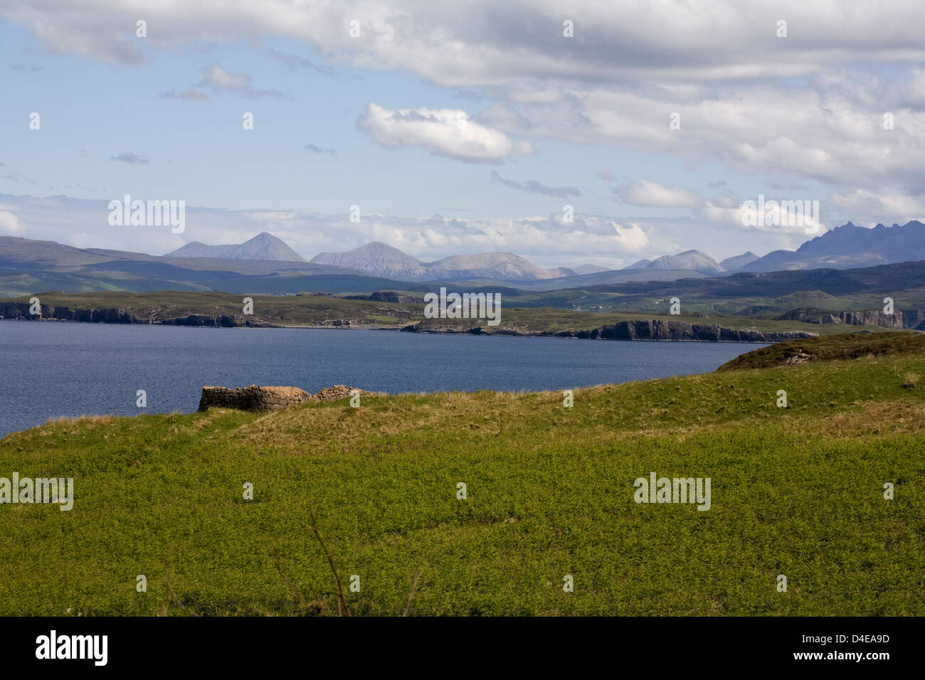 The Cuillin Harlosh Island and abandoned crofts Brandarsaig by Loch ...