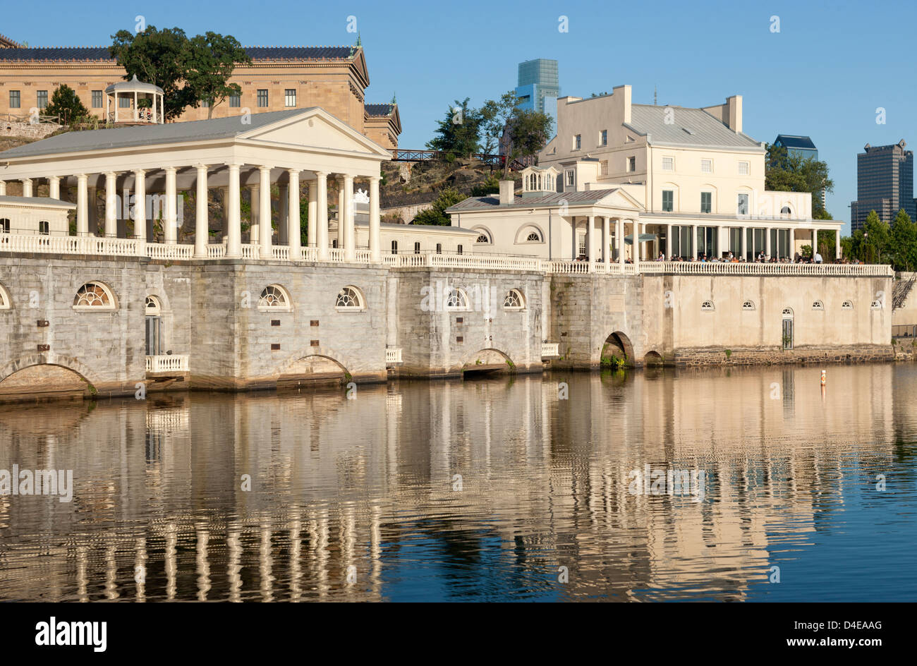 ART MUSEUM AND FAIRMOUNT PARK WATERWORKS SCHUYLKILL RIVER PHILADELPHIA ...