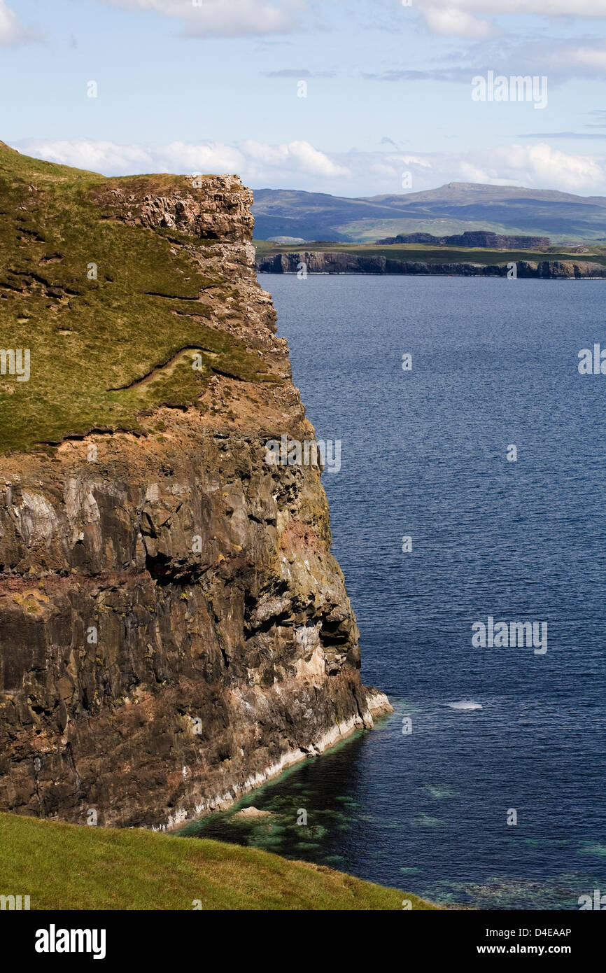 Cliffs and headland near Idrigill Point Loch Bracadale Orbost Duirinish ...