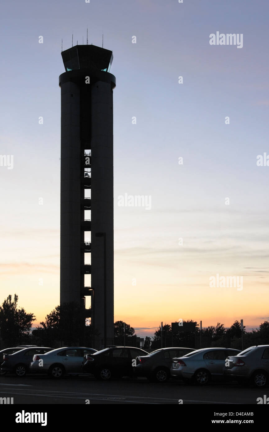 Air traffic control tower silhouette hi-res stock photography and ...