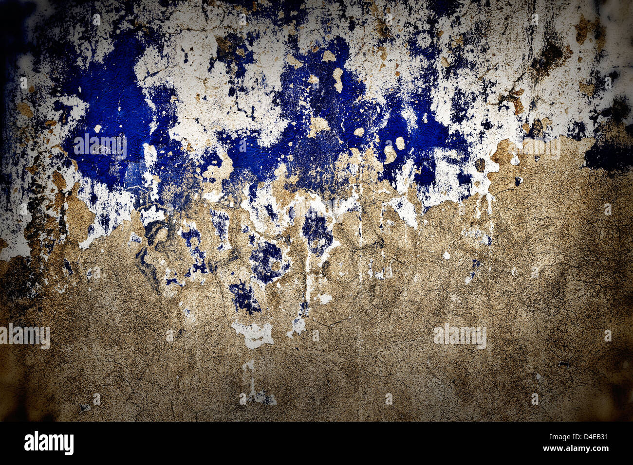 Blue worn off wall, texture Stock Photo - Alamy