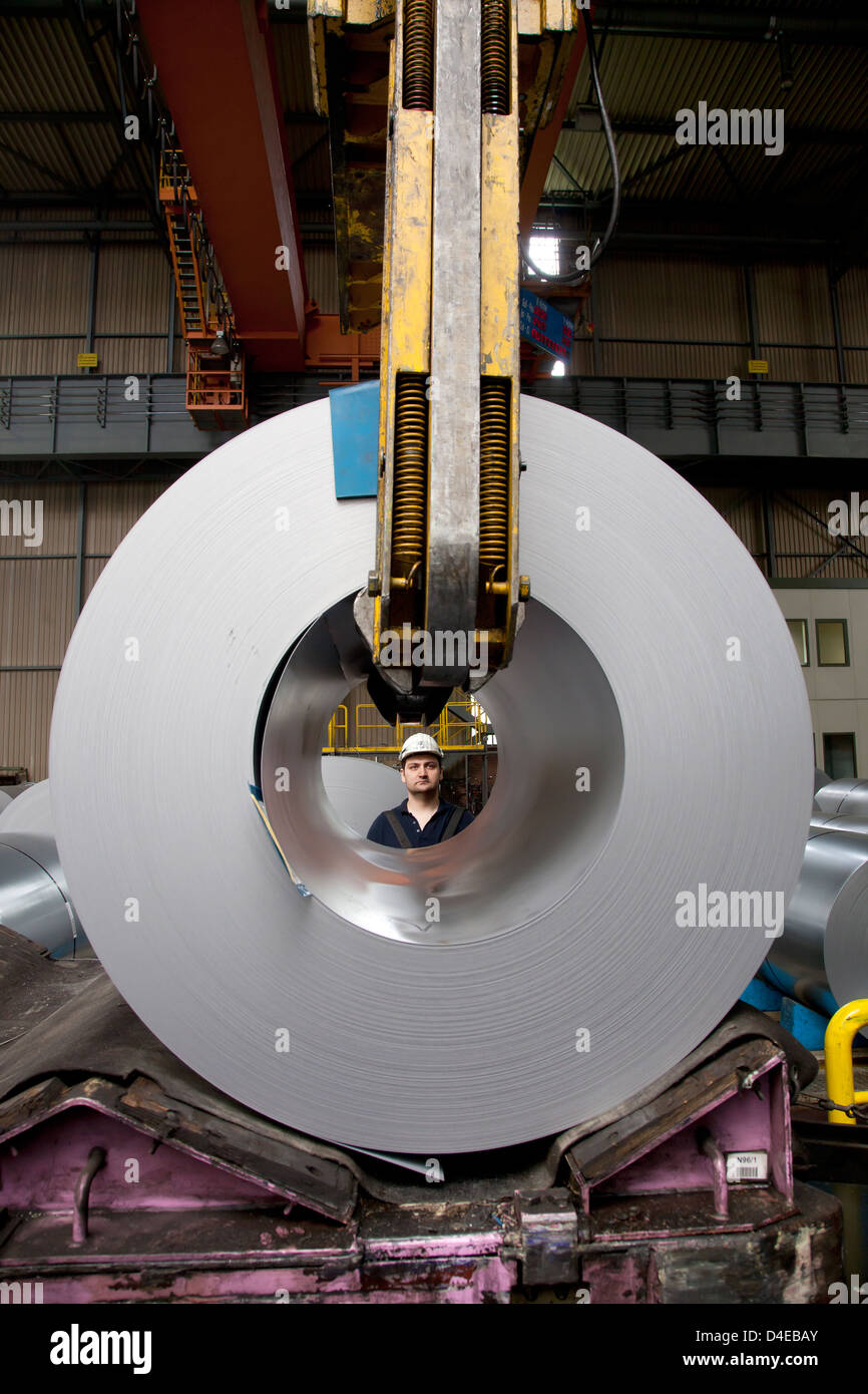 Steel coils inside steel factory hi-res stock photography and images ...