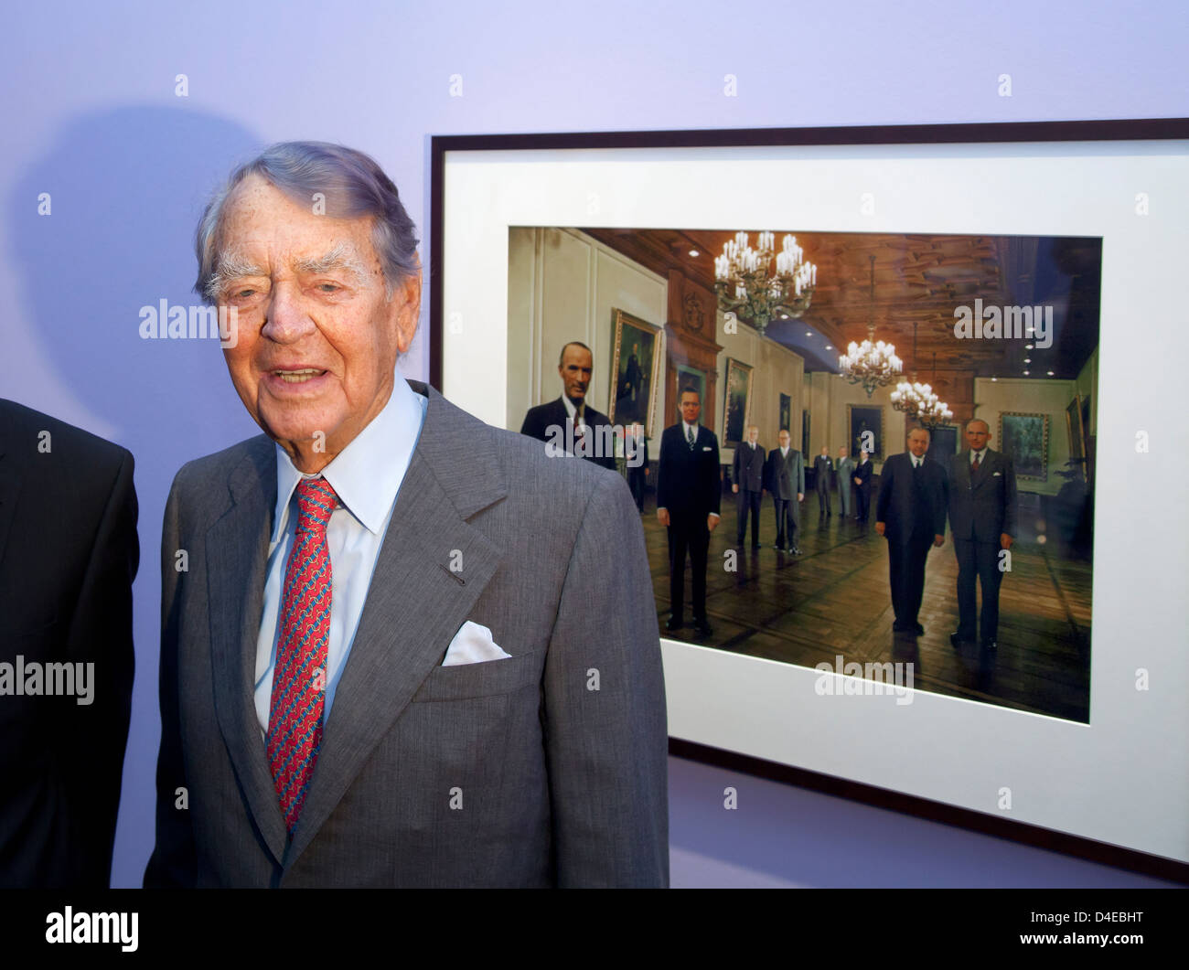 Essen, Germany, Berthold Beitz visited the Krupp photo exhibition Stock ...