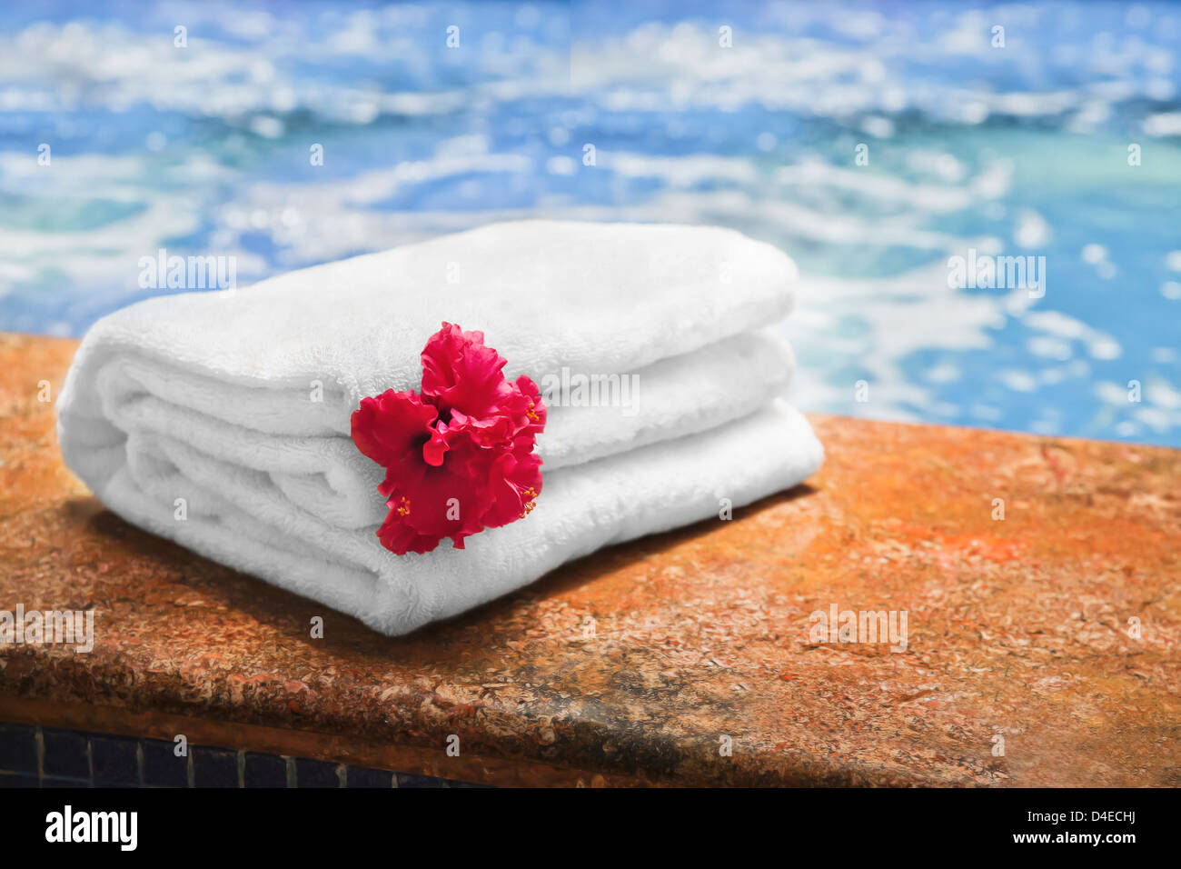 Towels on a pool Stock Photo - Alamy