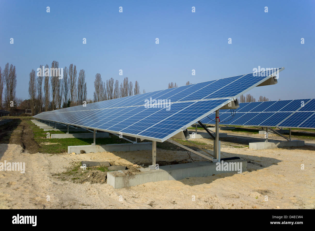 Berlin, Germany, photovoltaic plant in Berlin-Mariendorf Stock Photo ...