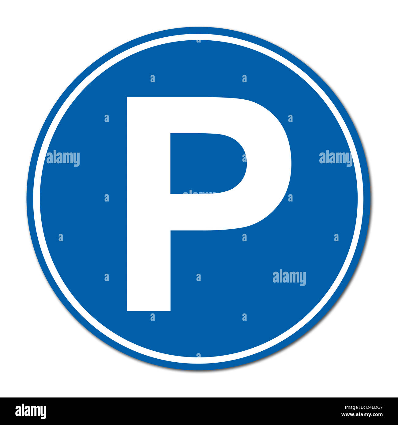 parking sign on white background Stock Photo - Alamy