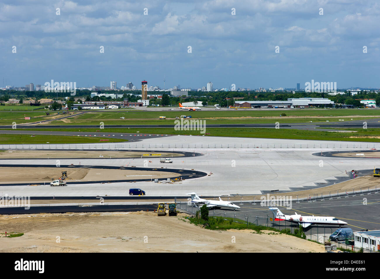 Schoenefeld, Germany, runway of the future airport Berlin-Tegel ...
