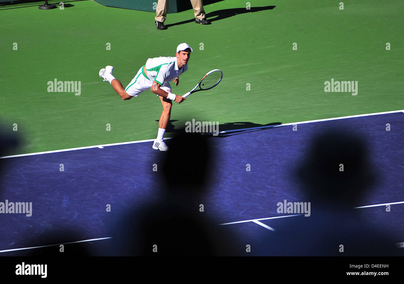 Indian Wells, California, USA. 12th March 2013. [1] Novak Djokovic (SRB ...