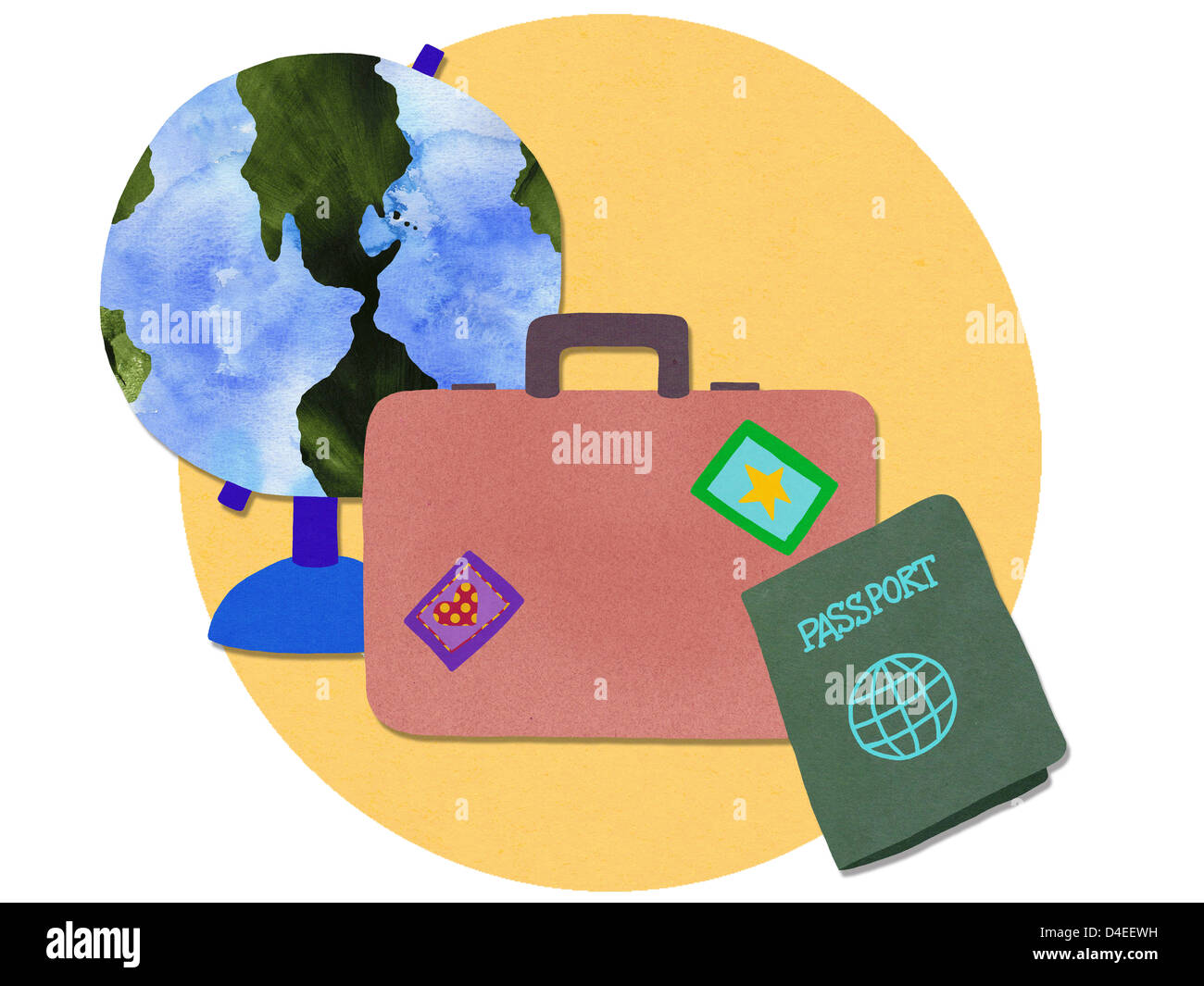 Passport earth globe hi-res stock photography and images - Alamy