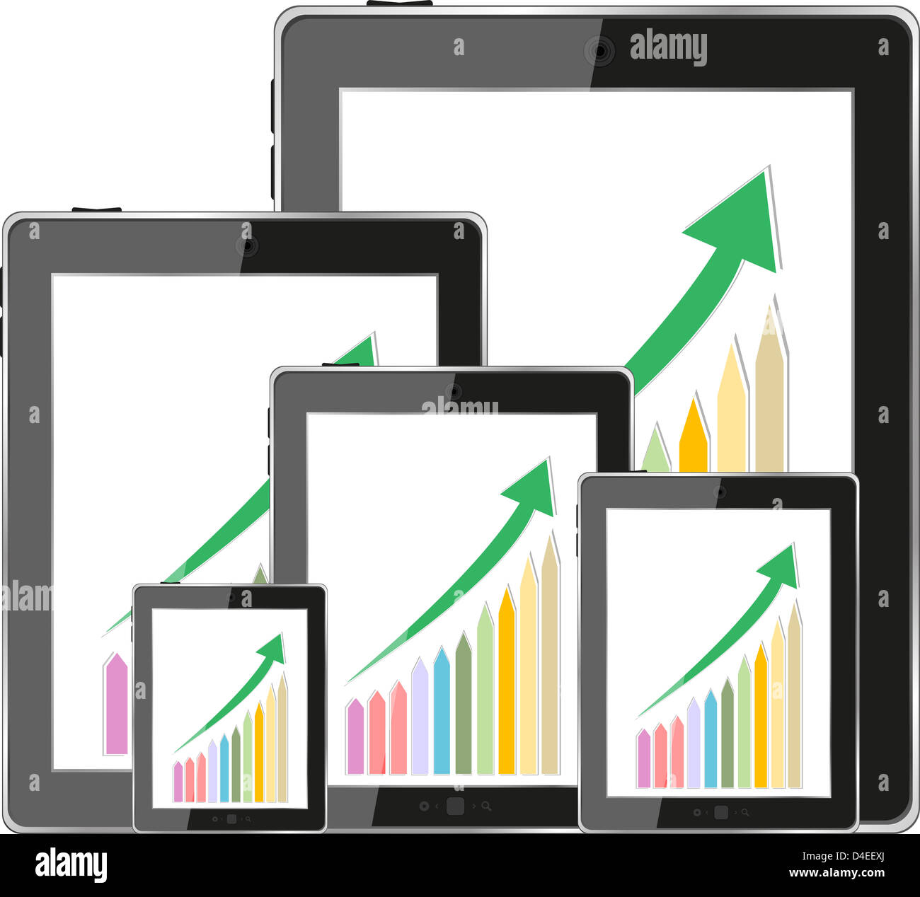 Ipad with graph isolated white hi-res stock photography and images - Alamy