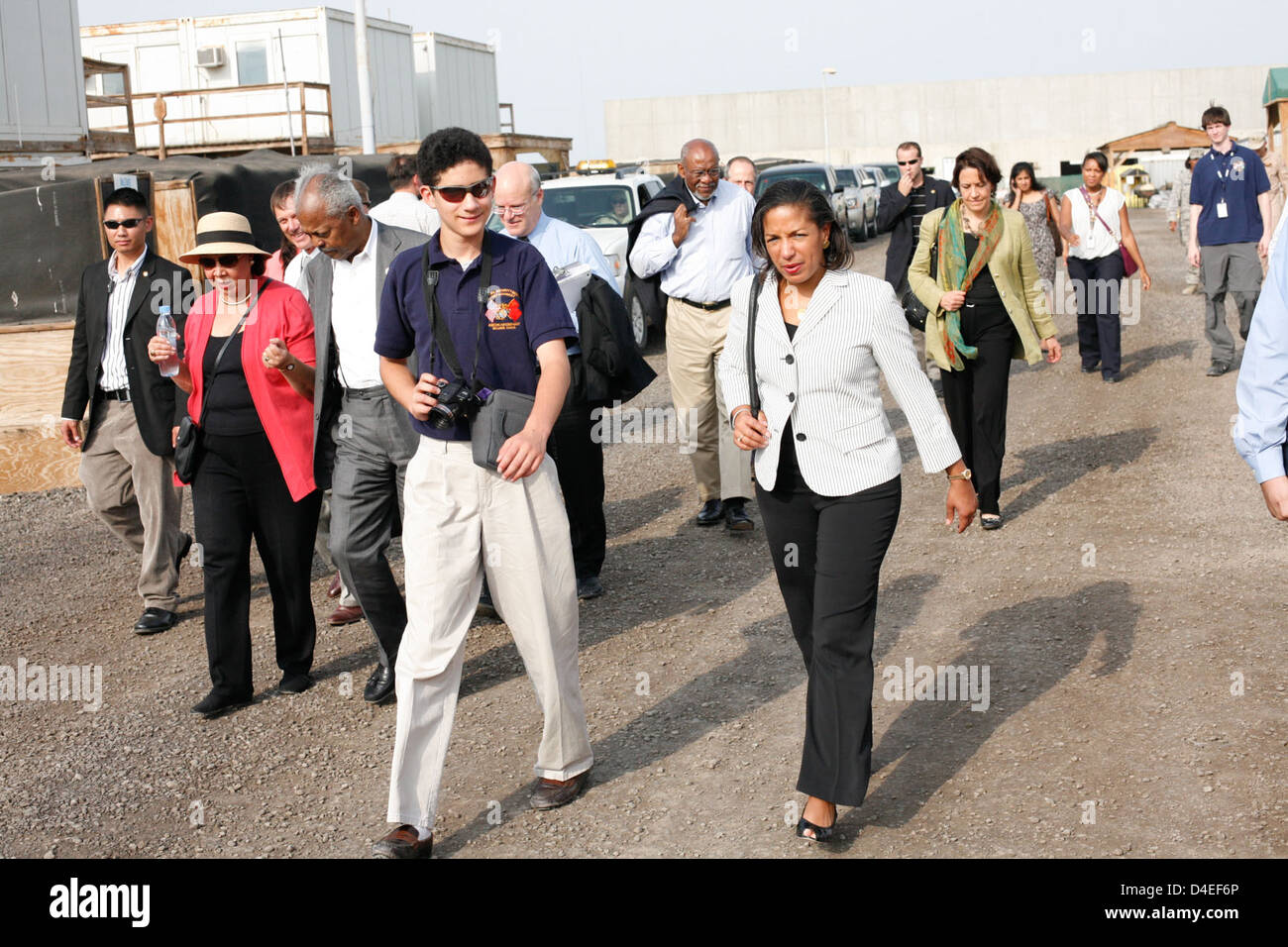 Ambassador Rice Visits Soldier in Djibouti Stock Photo - Alamy