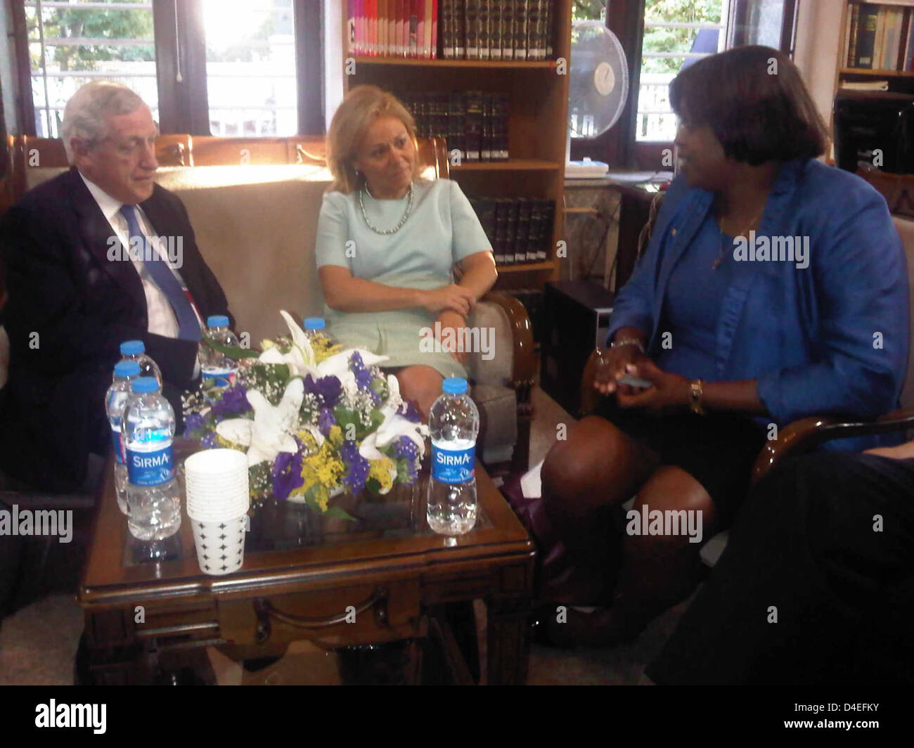 Ambassador Suzan Cooke Talks While In Istanbul, Turkey Stock Photo - Alamy