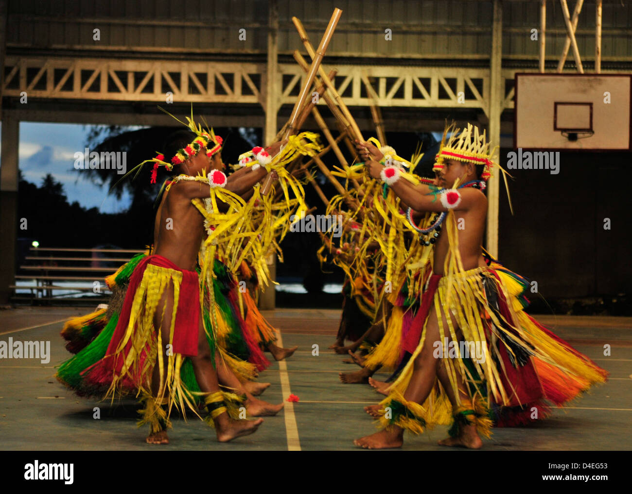 Micronesian School Students Perform a Traditional Micronesian Dance ...