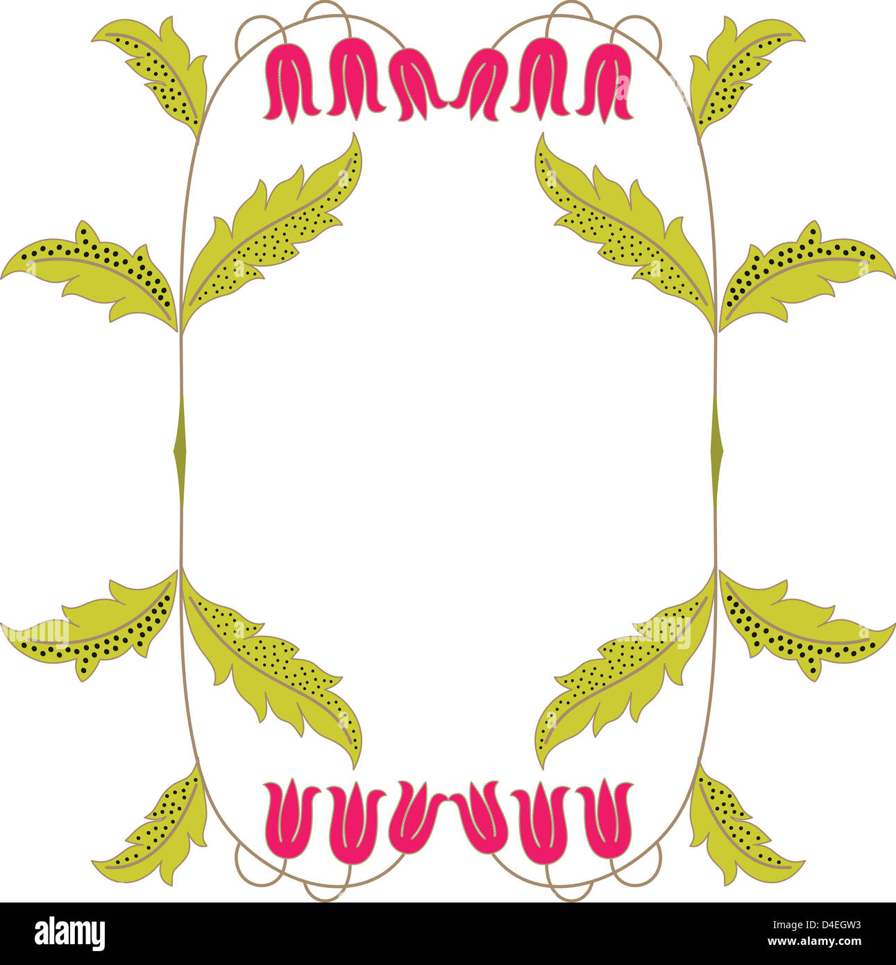 Decorative flower border hi-res stock photography and images - Alamy