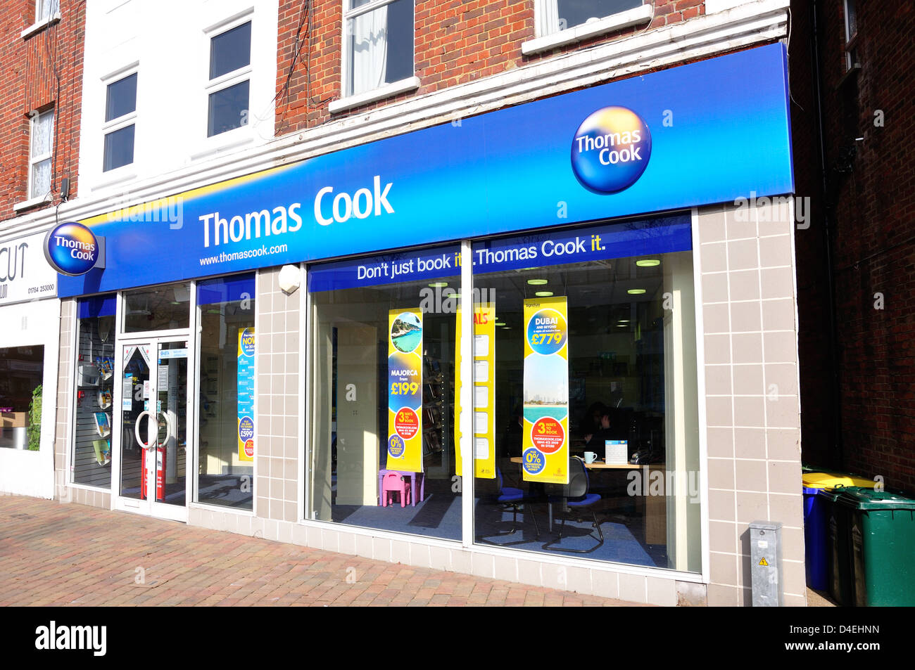 Thomas Cook travel agent, Church Road, Ashford, Surrey, England, United ...
