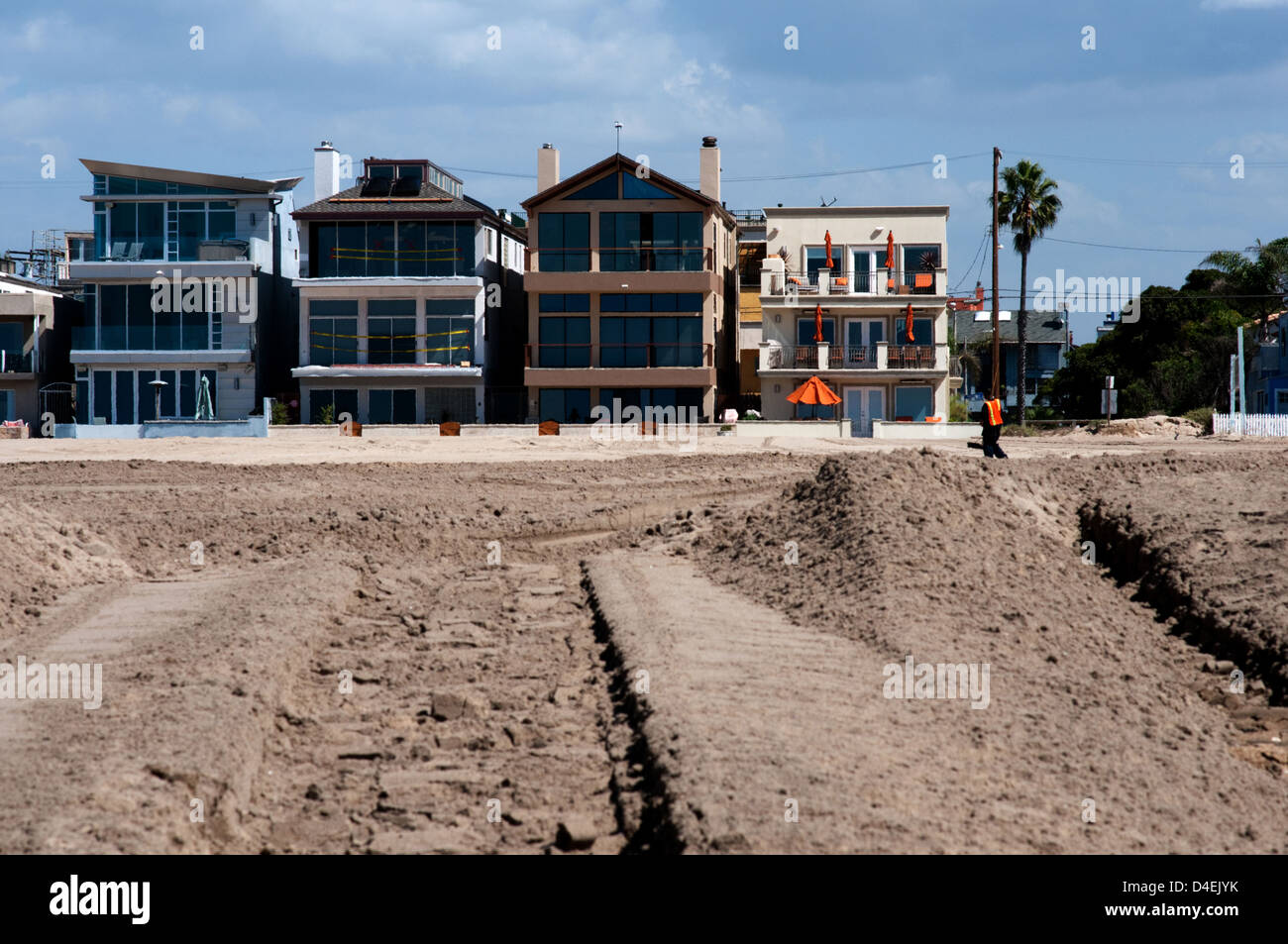 Los Angeles, USA, Del Ray Beach, Lagoon, houses on the beach Stock ...