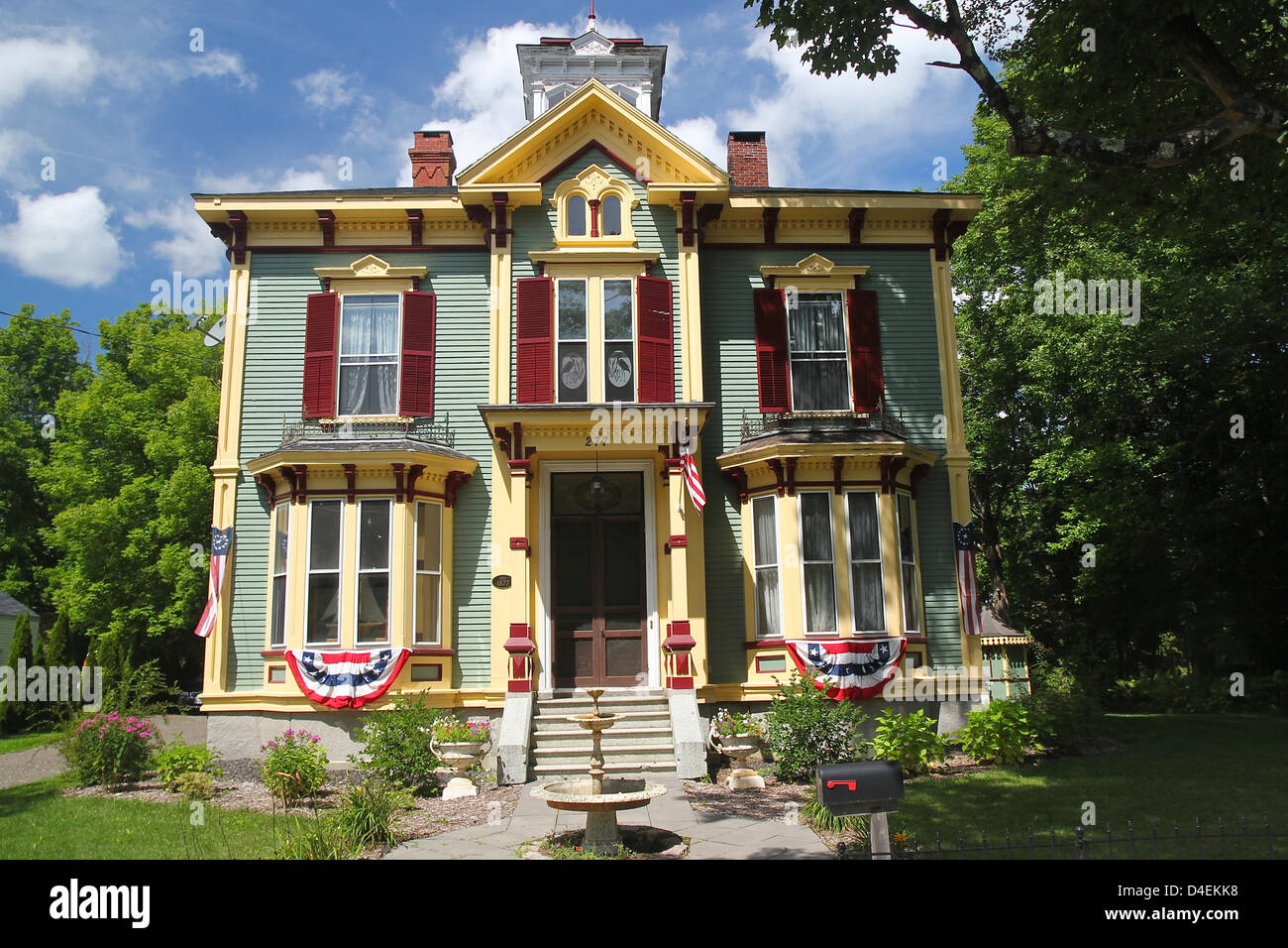 A colorful Victorian home in Thomaston, Maine Stock Photo - Alamy