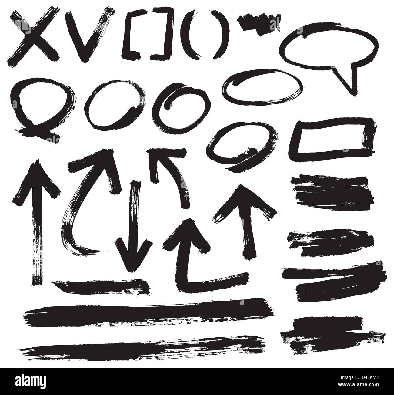 Vector underline stroke line Cut Out Stock Images & Pictures - Alamy