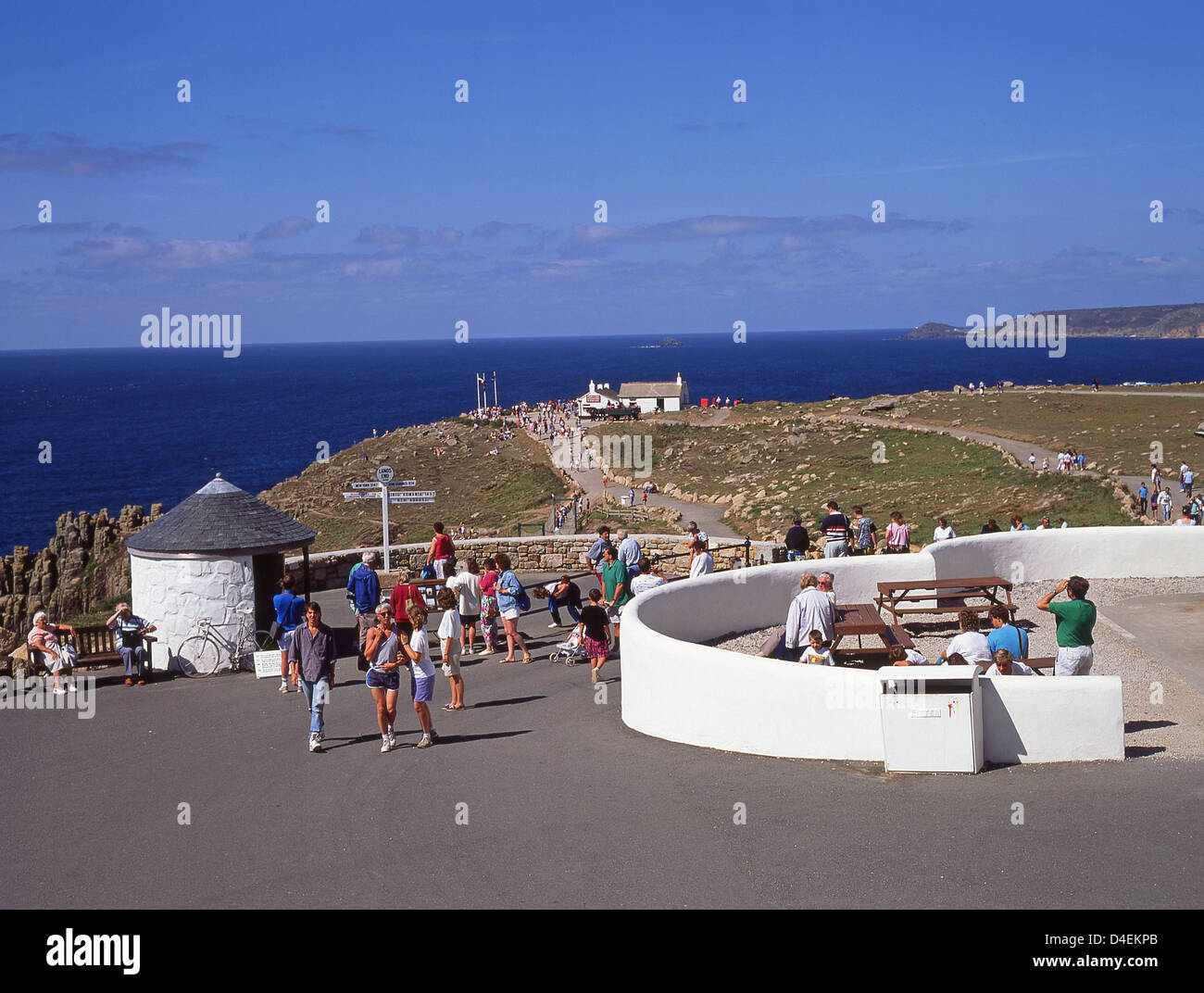 Lookout at Land's End, Penwith Peninsula, Cornwall, England, United ...