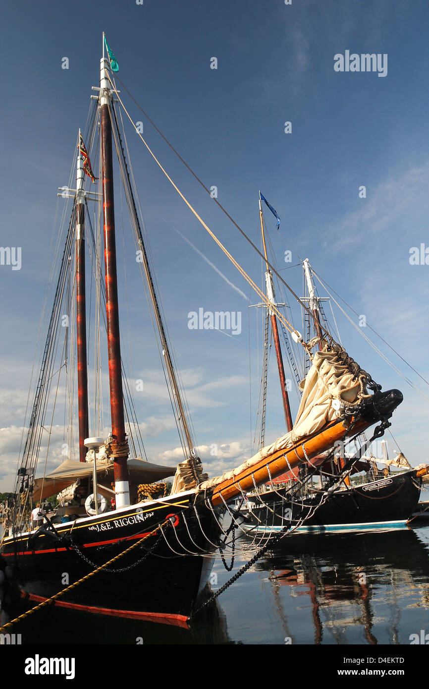 A windjammer at the Rockland Windjammer Wharf, Maine Stock Photo - Alamy