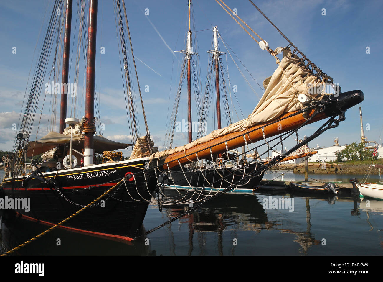 A windjammer at the Rockland Windjammer Wharf, Maine Stock Photo - Alamy
