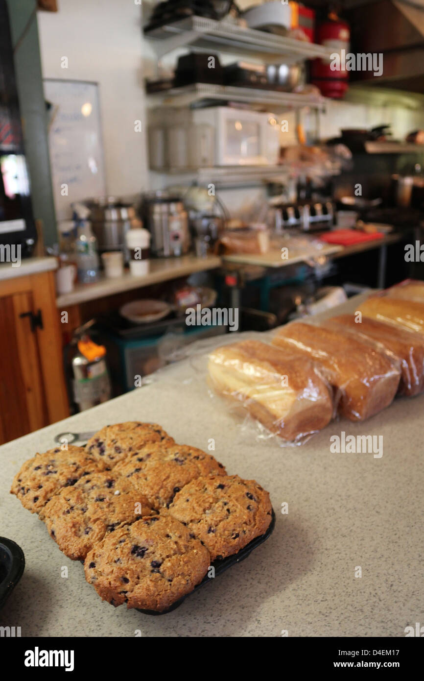 Baked goods on a counter at the Brass Compass Cafe in Rockland, Maine ...