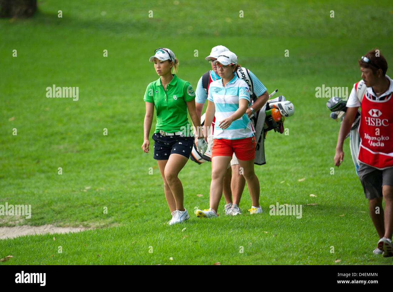 (L-R) Momoko Ueda, Mika Miyazato (JPN), MARCH 3, 2013 - Golf : Momoko ...