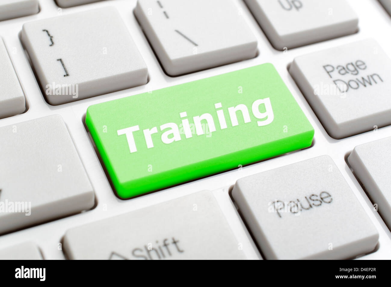 Training on keyboard Stock Photo - Alamy