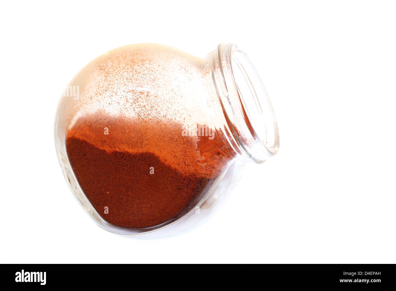 jar with red paprika pepper spice isolated on white background Stock ...