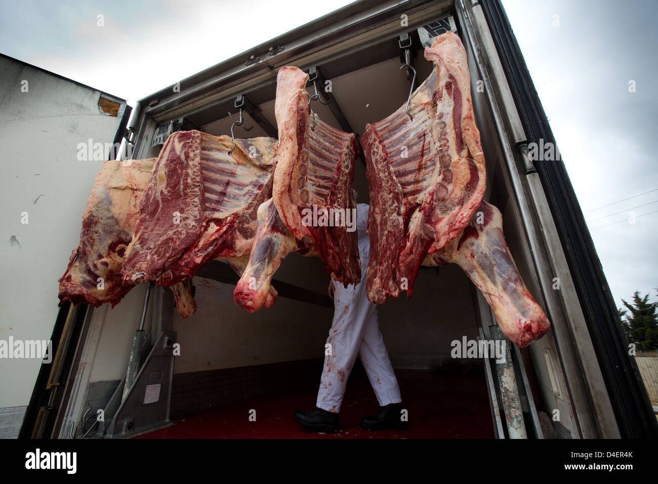 Refrigerated meat lorry hi-res stock photography and images - Alamy