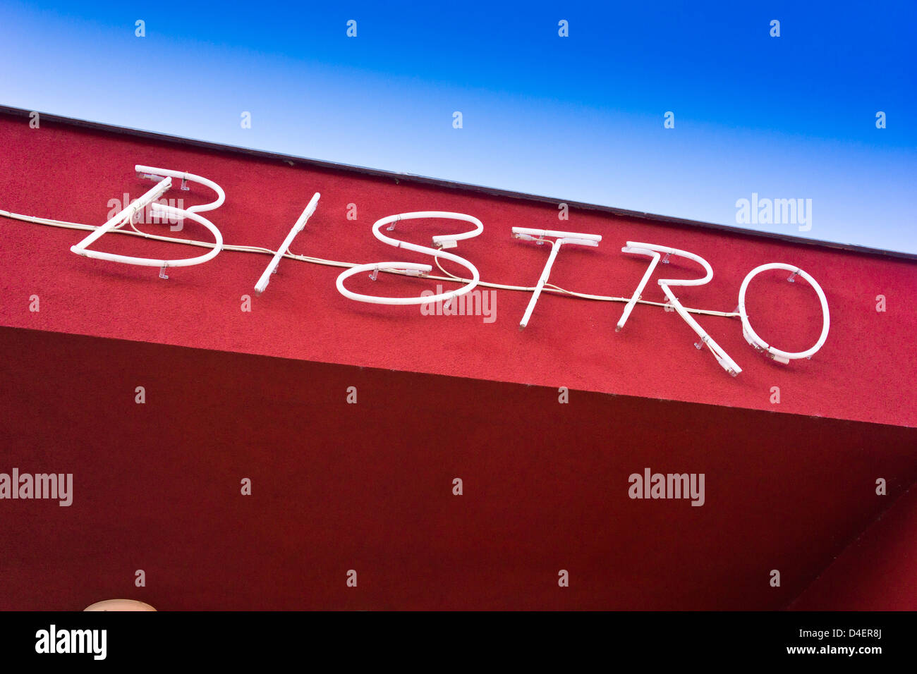 sign of a modern Bistro Stock Photo - Alamy