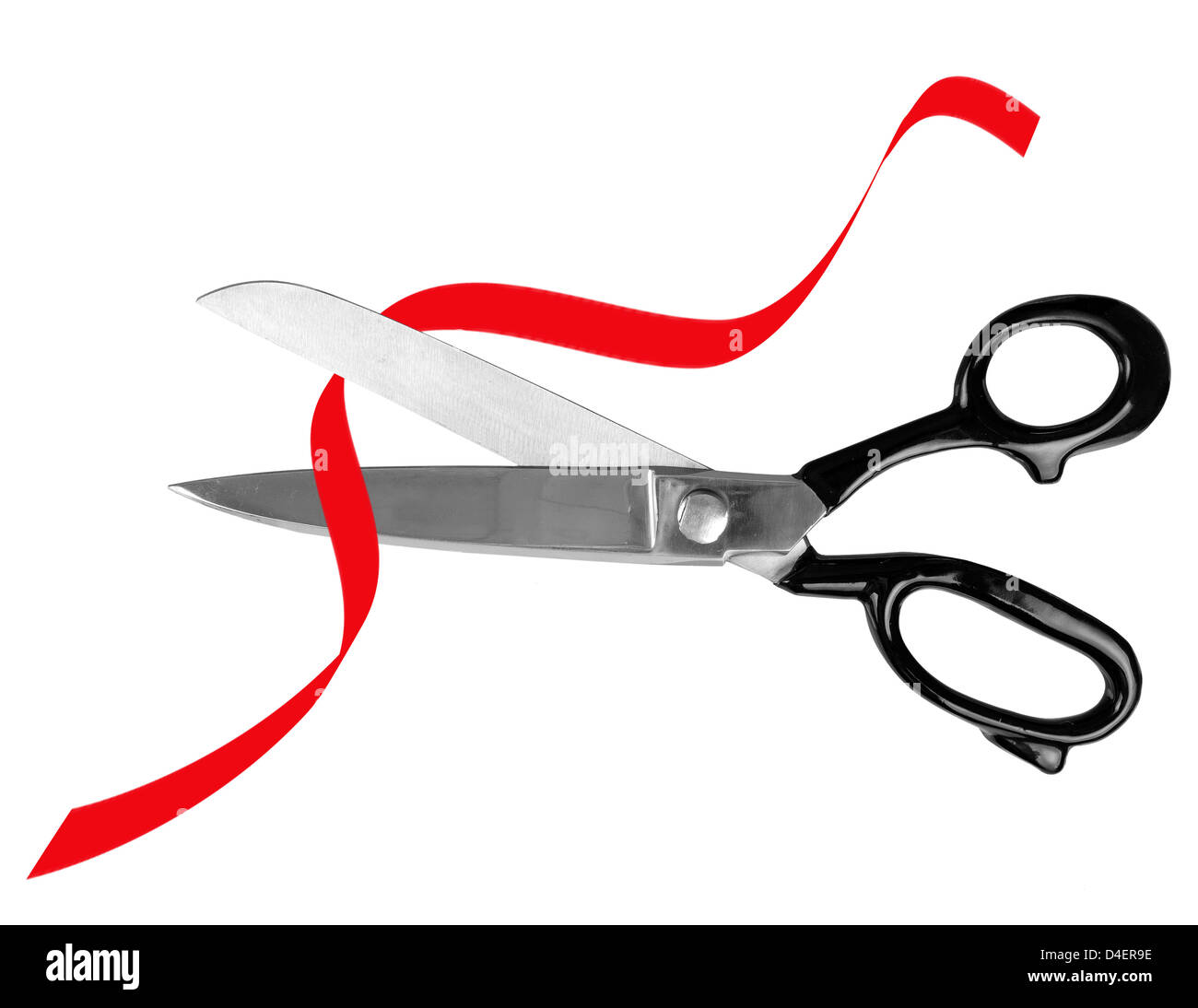 Cutting scissors - red tape or finishing line Stock Photo - Alamy