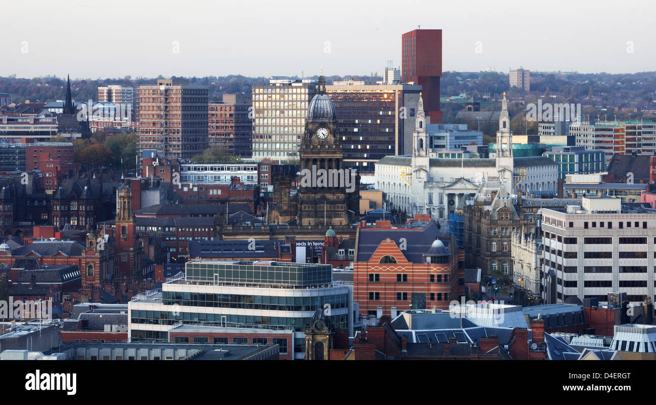 Aerial view of leeds city centre hi-res stock photography and images ...