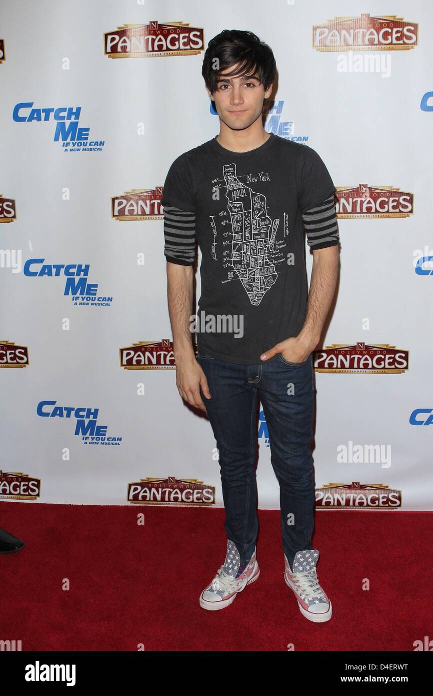 Los Angeles, California, USA. 12th March 2013. Max Ehrich arrives at ...