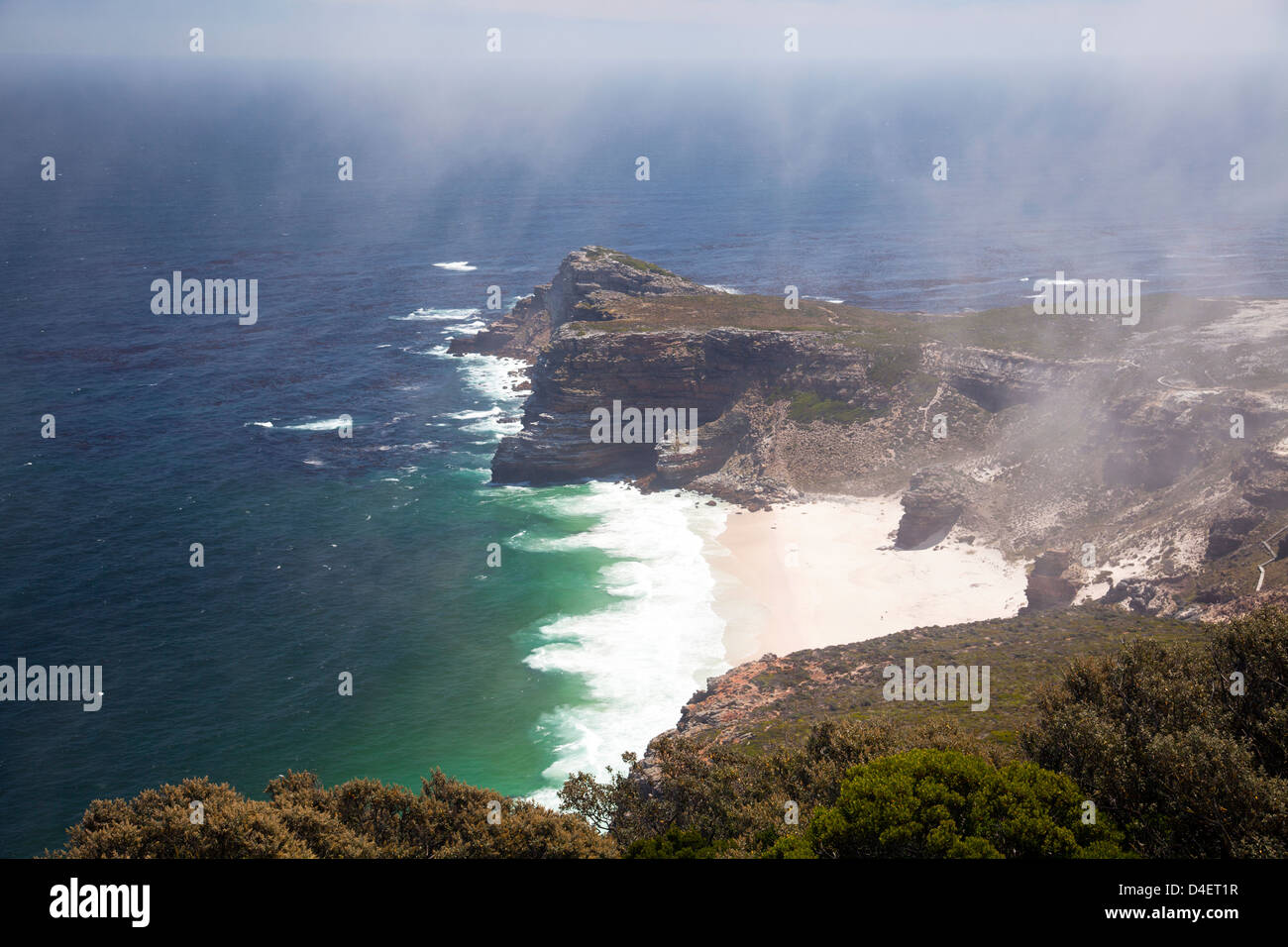 Cape Point Landscape and Bay Viewed through Misty Summit - Cape Of Good ...