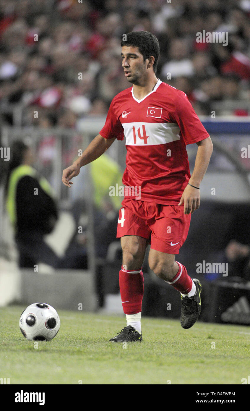 Turkish Arda Turan is shown in action during the international match ...