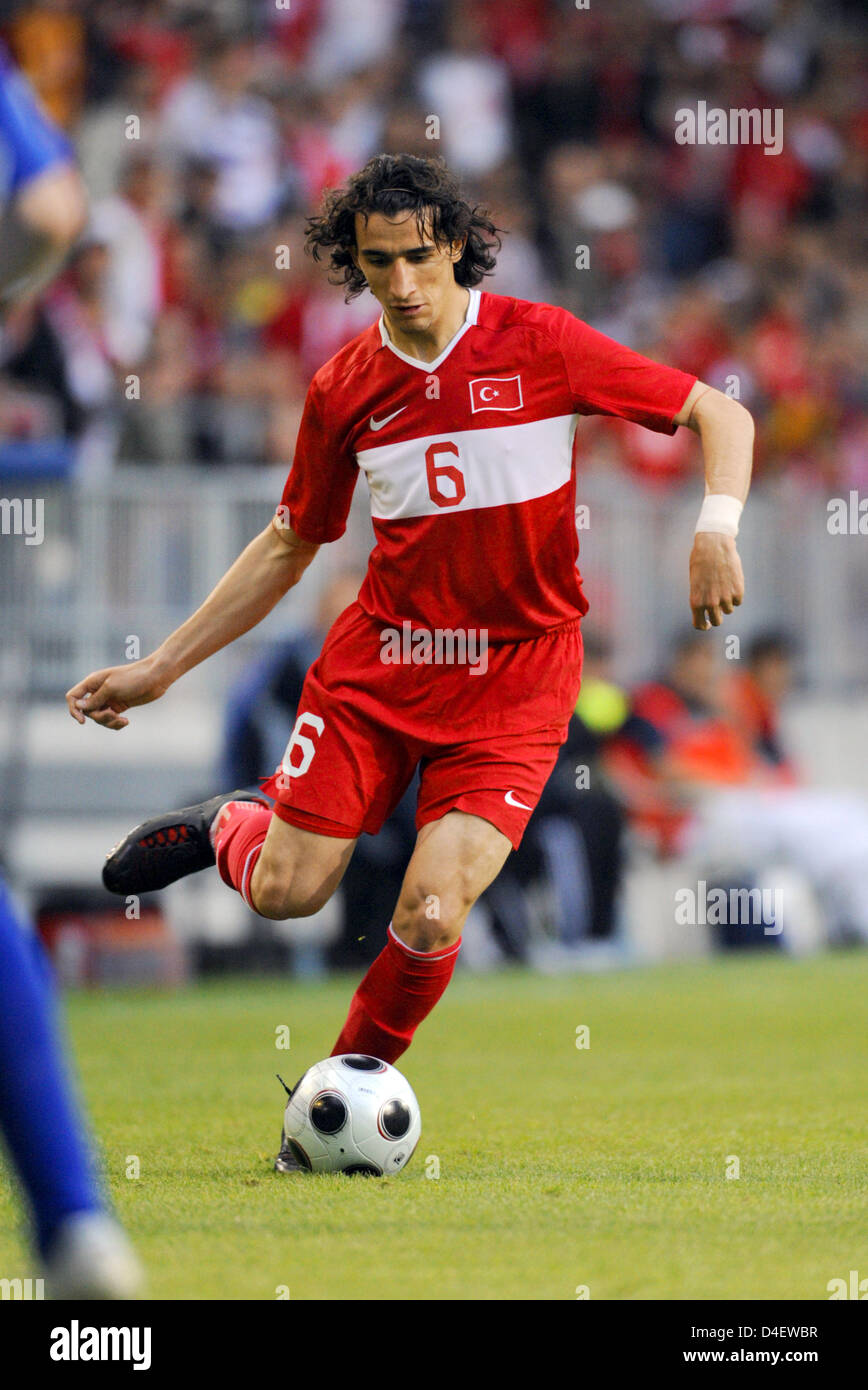 Turkish Mehmet Topal is shown in action during the international match ...