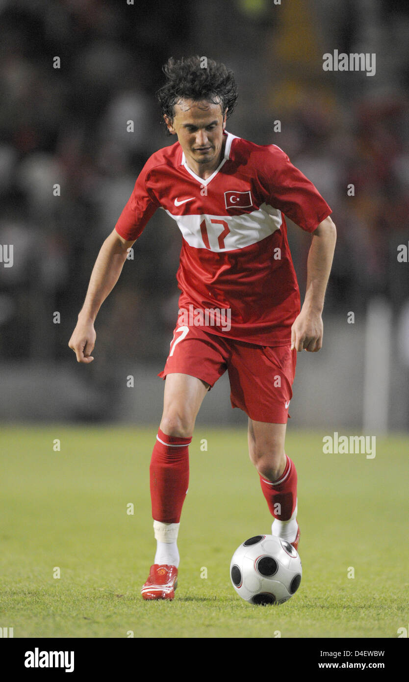 Turkish Tuncay Sanli is shown in action during the international match ...