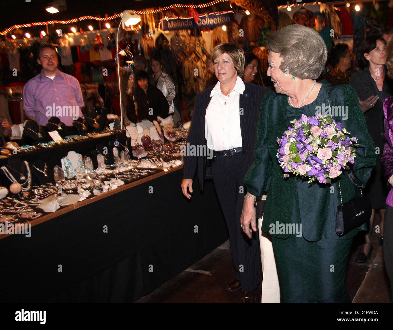 Dutch Queen Beatrix (R, front) attends the official opening of the 50th ...