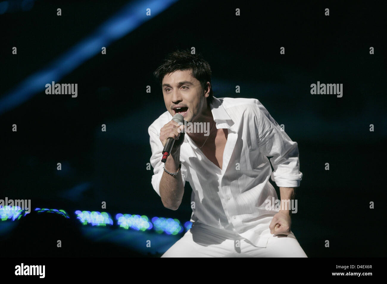 Russian singer Dima Bilan pictured during the dress rehearsal for the ...