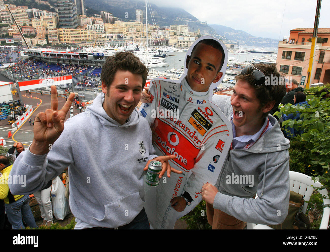 Fans of British Formula One driver Lewis Hamilton of McLaren Mercedes ...