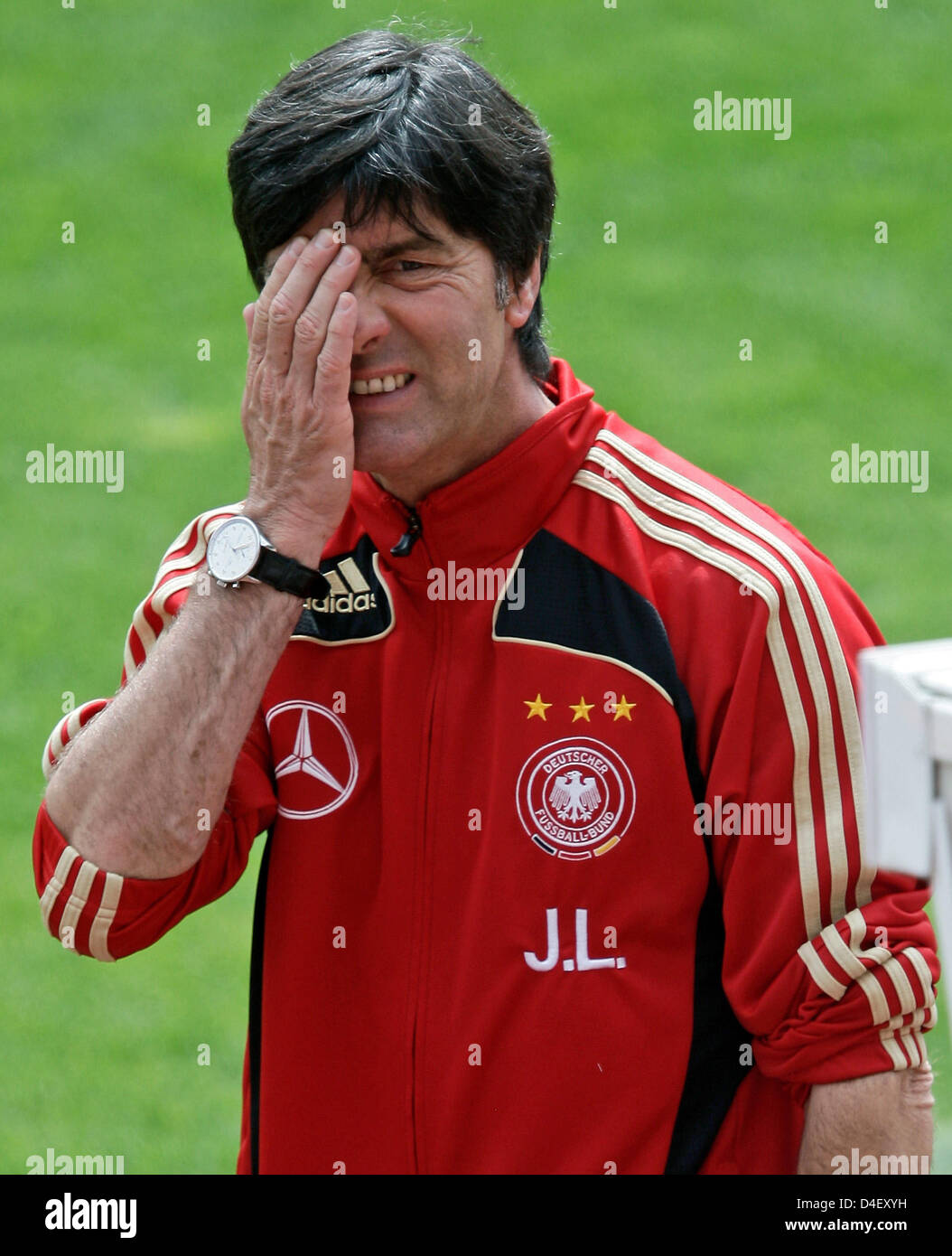 German national head coach Joachim Loew reacts during the German ...