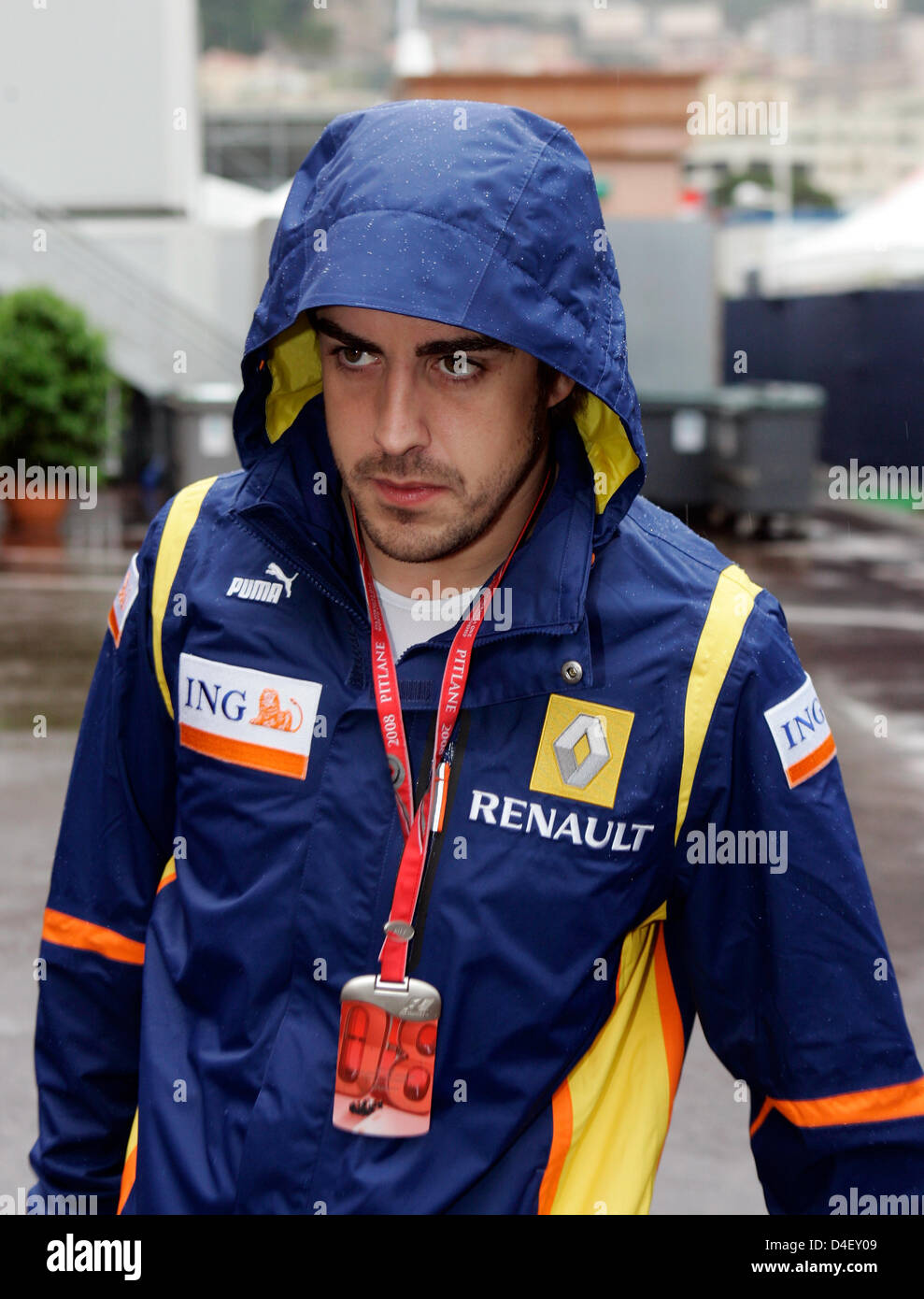 Spanish Formula One driver Spanish Fernando Alonso of Renault F1 walks ...
