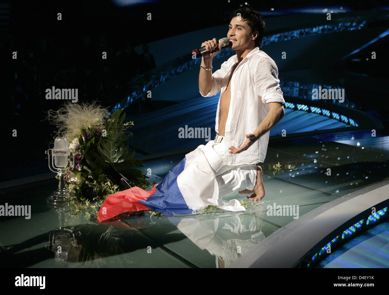 Russian singer Dima Bilan performs his song at the Eurovision Song ...